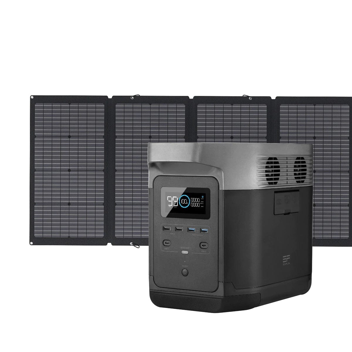 EcoFlow Delta 1300 + 220W Solar Panel Solar Generator Kit - The Outdoor ...