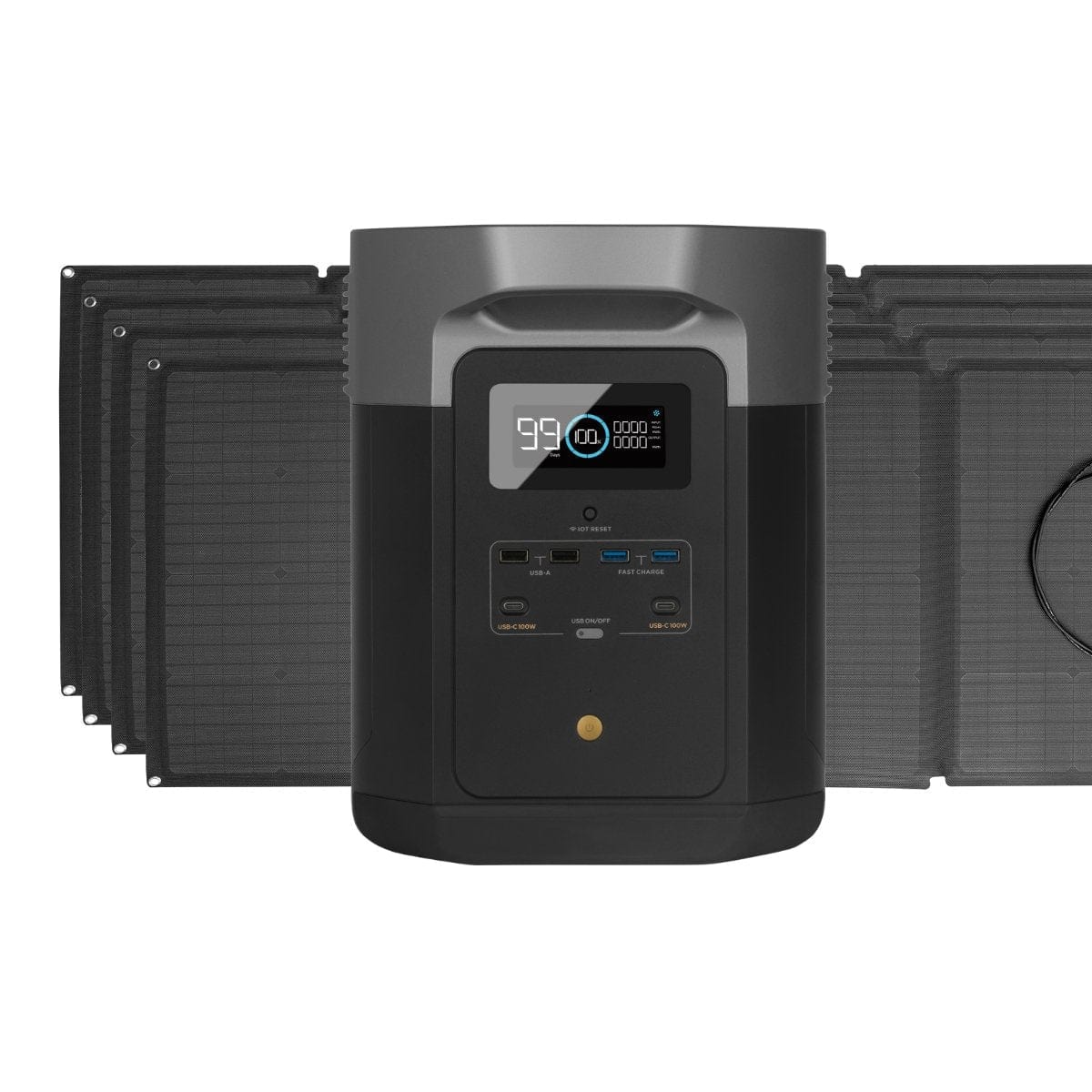 EcoFlow Delta Max + 4x 160W Solar Panel Solar Generator Kit - The ...