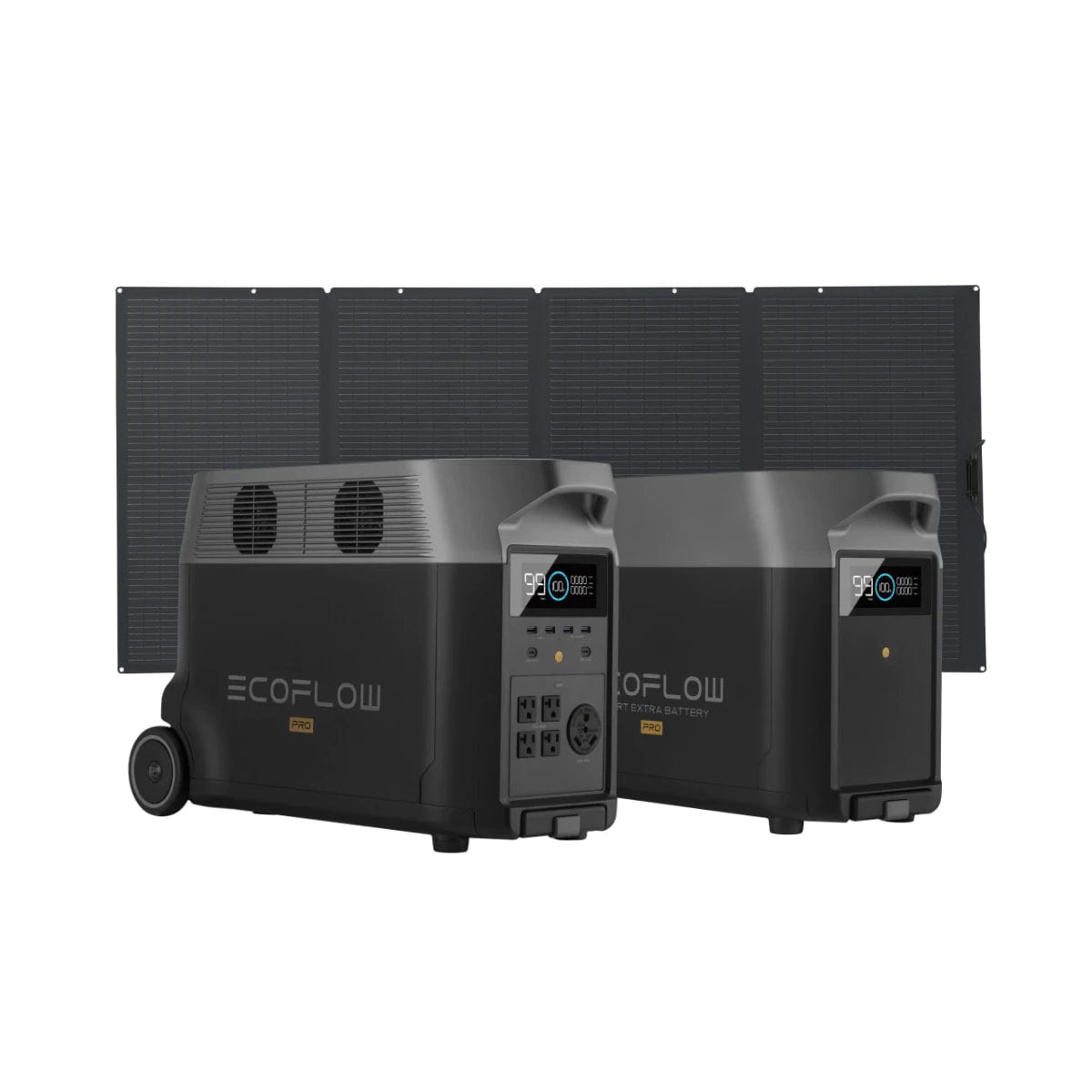 EcoFlow Delta Pro + 1x Smart Extra Battery + 1x 400W Solar Panel Solar ...