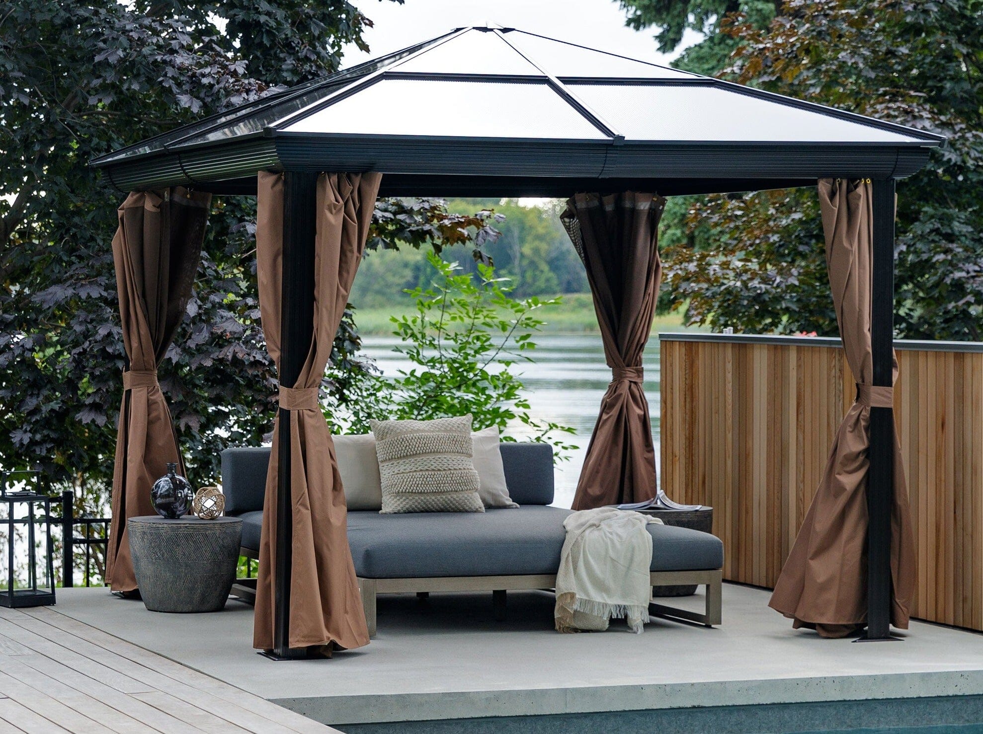 Gazebo Penguin Venus Gazebo with Polycarbonate Roof - The Outdoor ...
