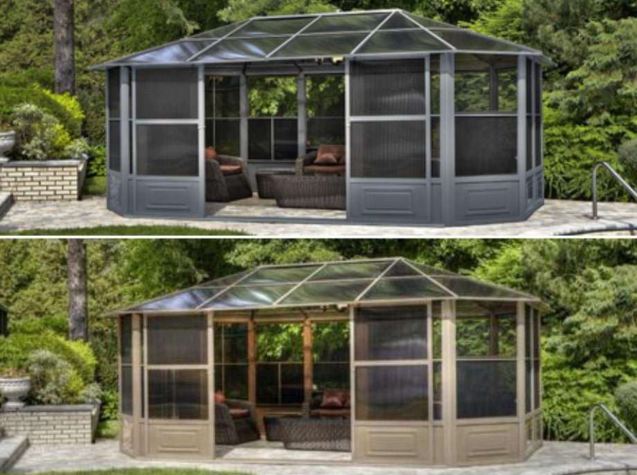 Gazebo Penguin Florence Solarium with Polycarbonate Roof 12' x 18 ...